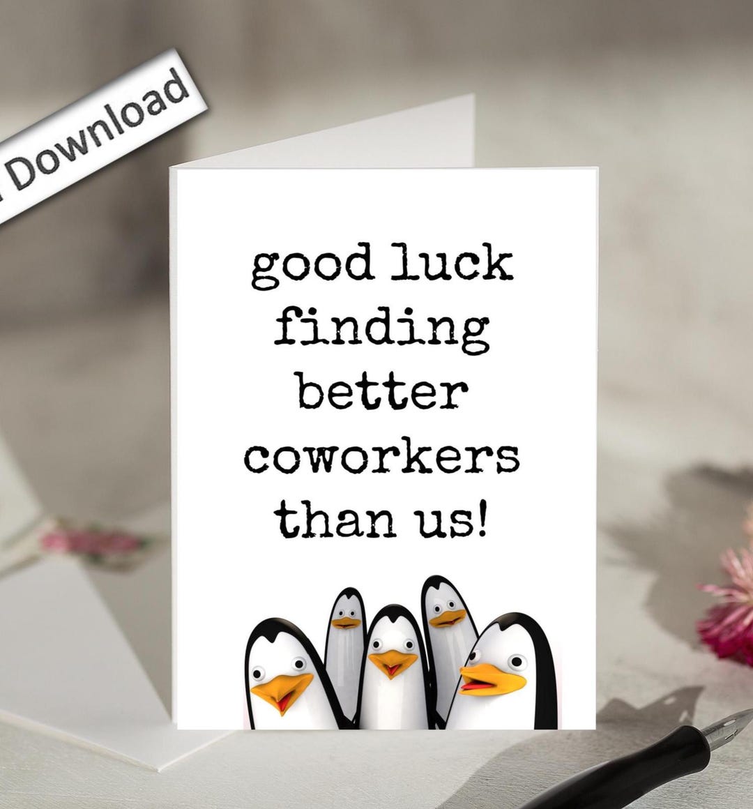 4x6, Coworker LEAVING Card, PRINTABLE, Coworkers, Coworker Card ...