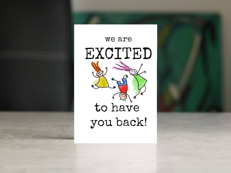 Welcome Back Card: Coworker, Boss, Employee (digital Download) - Etsy