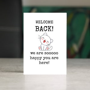 4x6, WELCOME BACK, Printable Card, for Coworker, Boss, Back to School ...