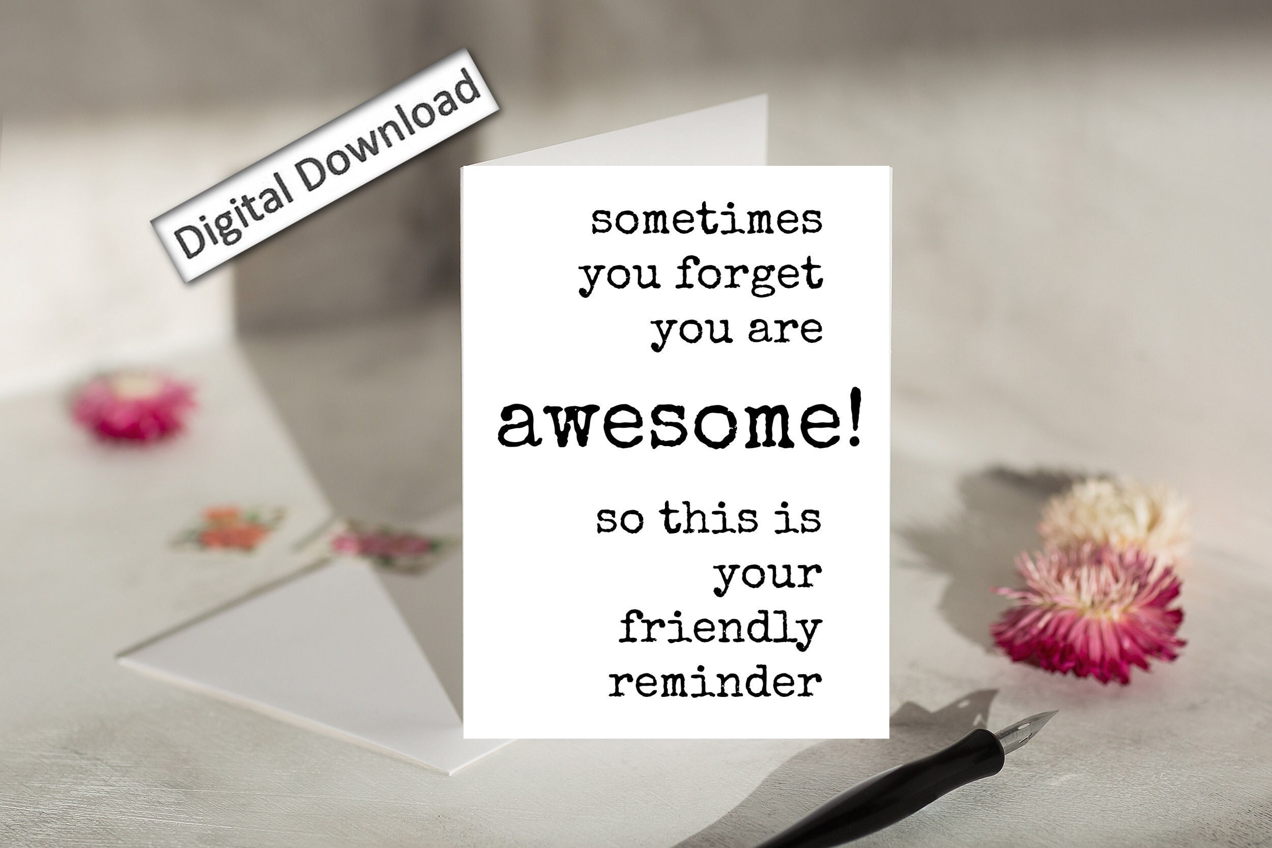 4x6 Coworker Appreciation Printable Card, You Are Awesome ...