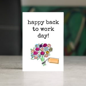 4x6, WELCOME BACK, Happy Back to Work Day, Coworker, Boss, School, Work ...
