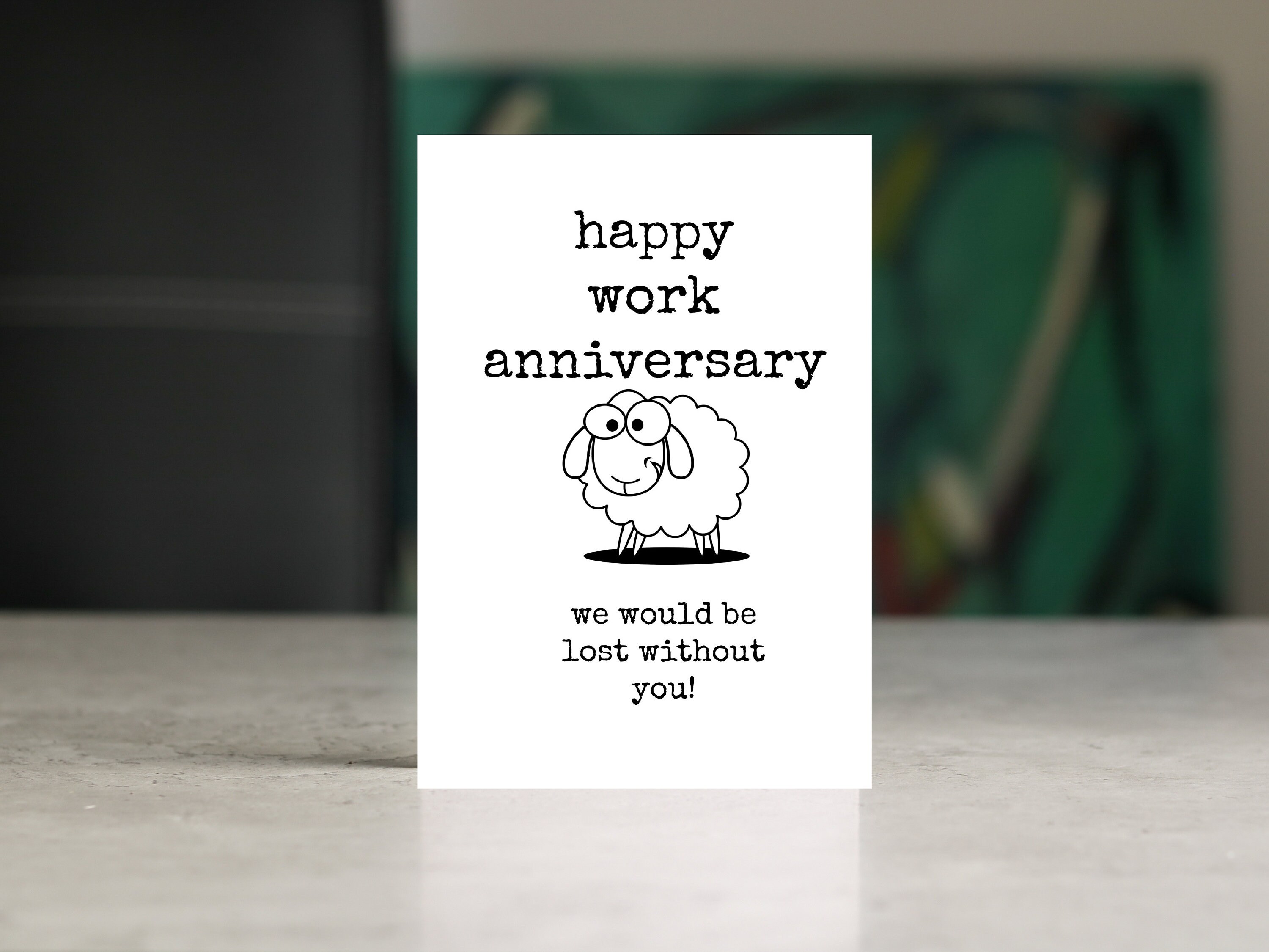 4x6, Work ANNIVERSARY Card, Download, Happy Work Anniversary, Funny ...