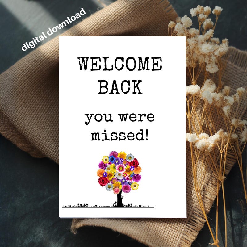 Welcome Back We Missed You Card - Etsy