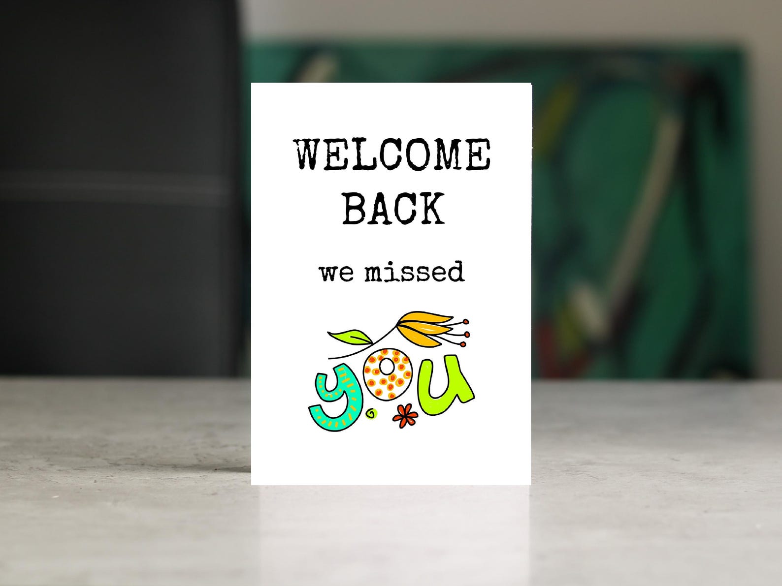4x6, WELCOME BACK, Card, PRINTABLE, for Coworker, Boss, Back to School ...