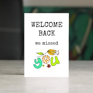 4x6, WELCOME BACK, Card, PRINTABLE, for Coworker, Boss, Back to School ...
