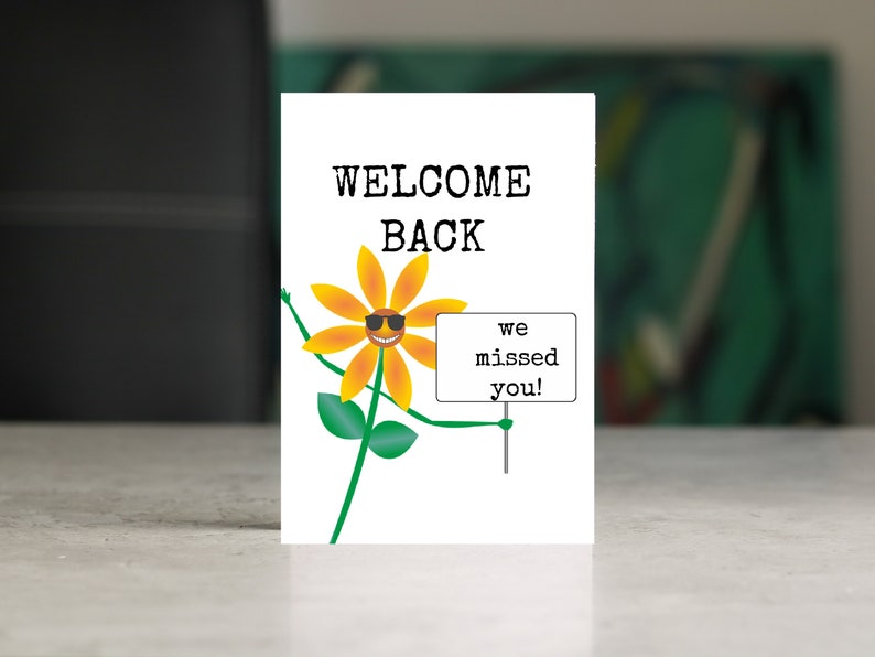 Welcome Back Card Printable: We Missed You (4x6) - Etsy