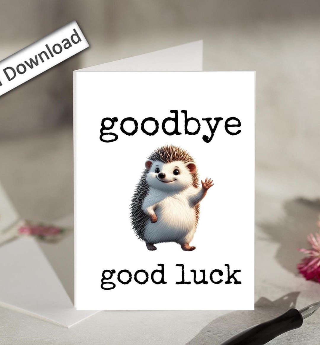 4x6, Coworker LEAVING Card, PRINTABLE, Goodbye, Good Luck, Cute Card ...