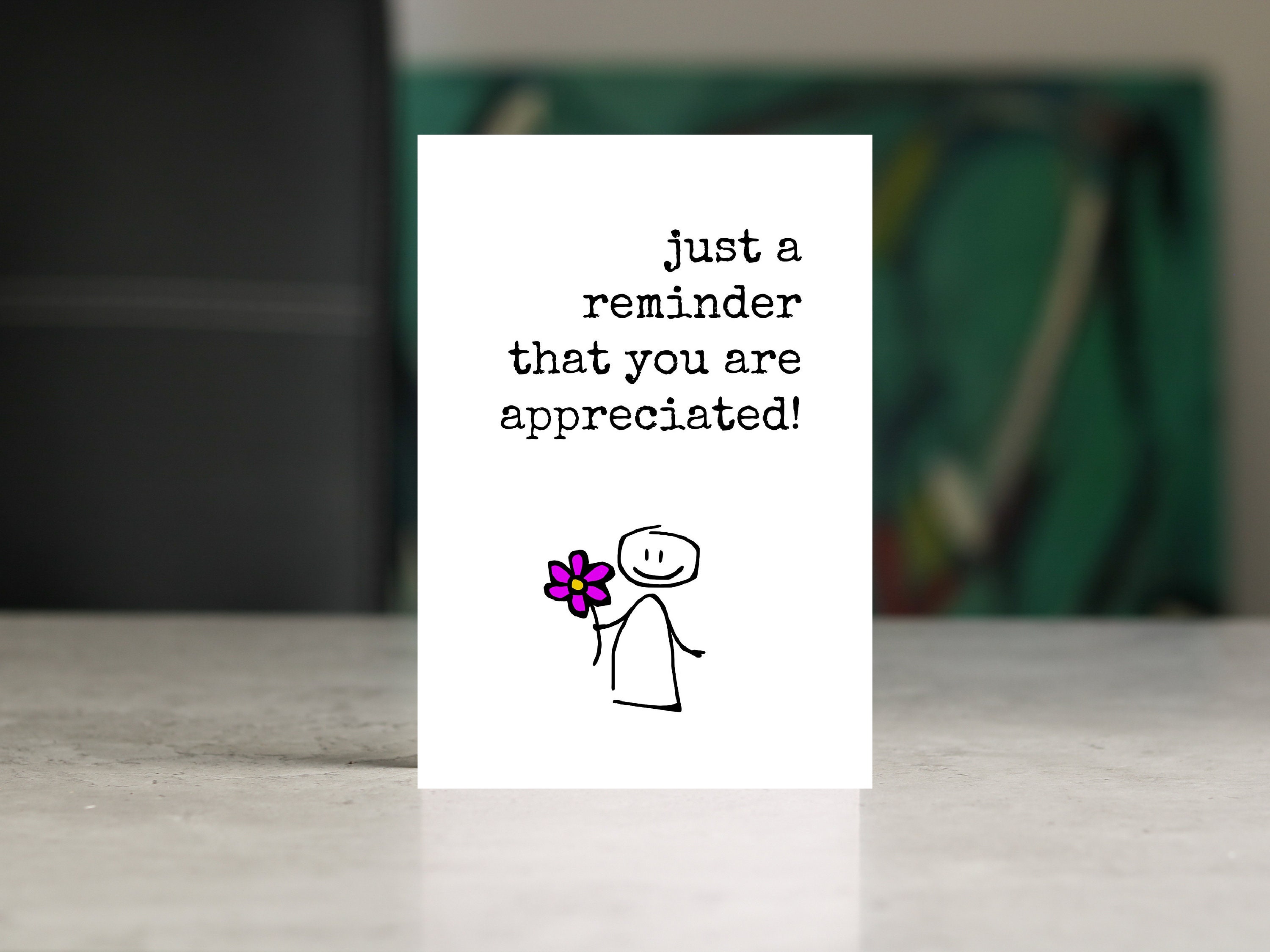 4x6 Coworker Appreciation Printable Card, Appreciated, Acknowledgement ...