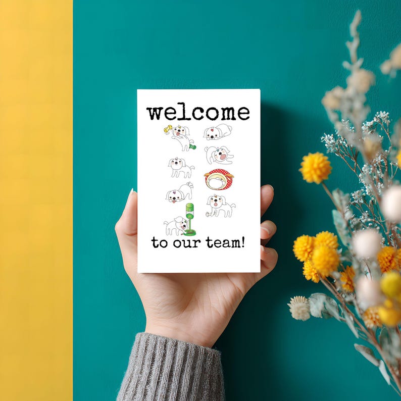 New Employee Welcome Card Printable: Team Card (4x6 Digital Download ...