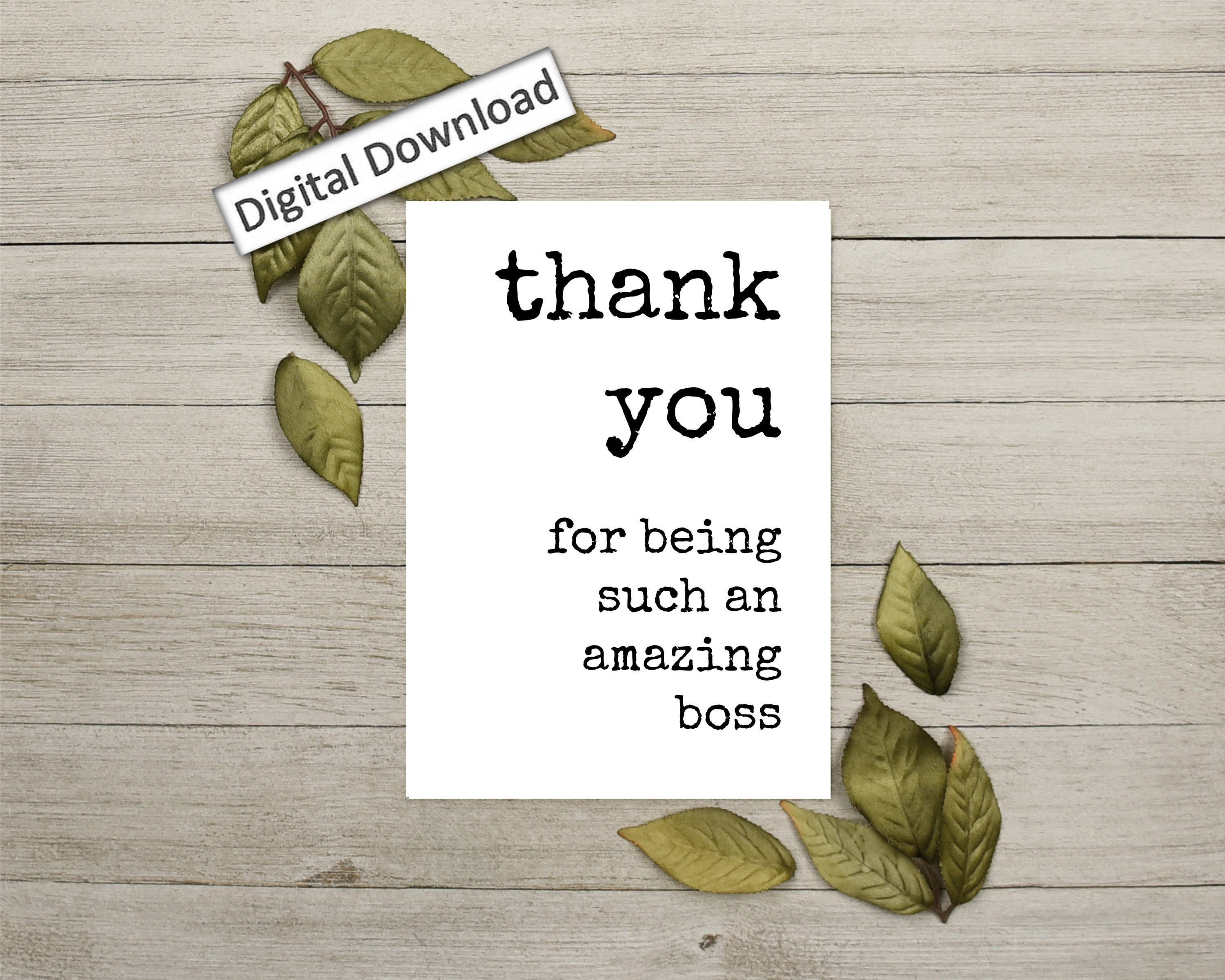 4x6 Thank You, Amazing Boss Appreciation Card PRINTABLE, Best Boss Card ...