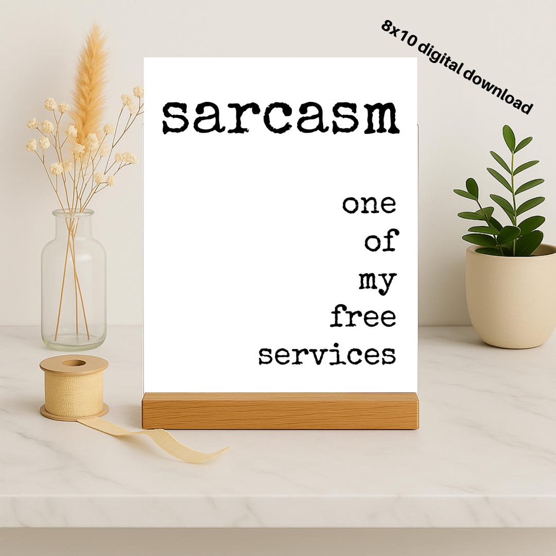 Sarcasm Definition Print: Funny Office Wall Art (digital Download) - Etsy