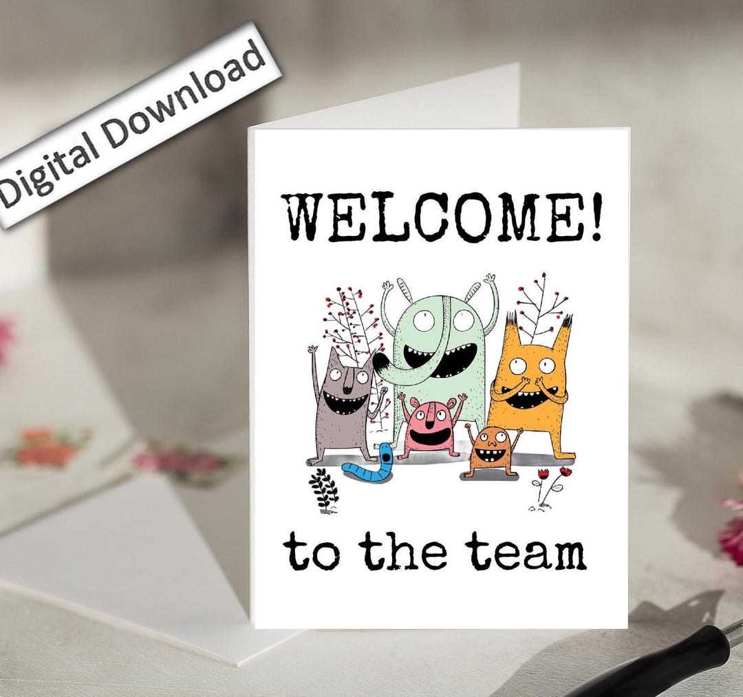 4x6, Welcome NEW EMPLOYEE, Card, PRINTABLE, Welcome to Our Team, Funny ...
