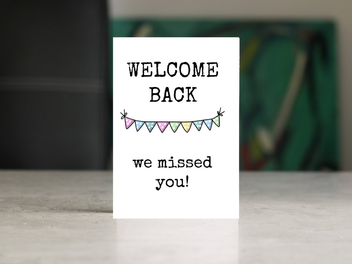 4x6 WELCOME BACK Coworker, Boss, Work Bestie, Work Mate, Back to Work ...