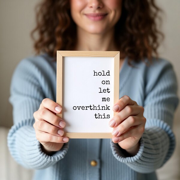 Overthinking Desk Sign - Etsy