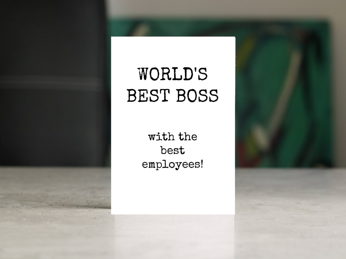 4x6 Boss Appreciation Card PRINTABLE, Cute Minimalist, Card From ...