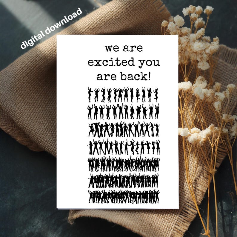 Welcome Back Card for Coworker, Boss, or Team (4x6 Printable) - Etsy