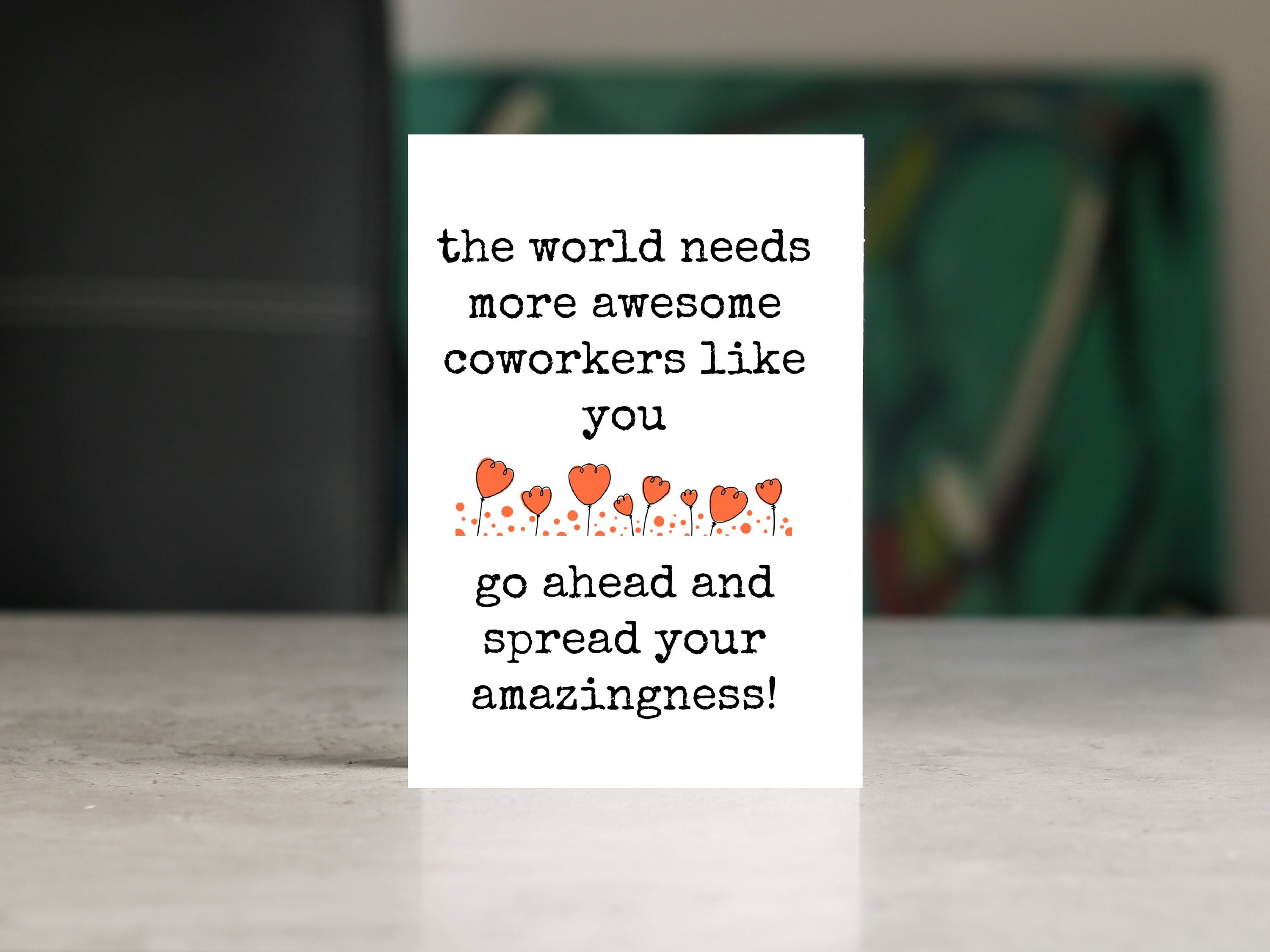 4x6 Coworker APPRECIATION Printable Card, Spread Your Amazingness ...