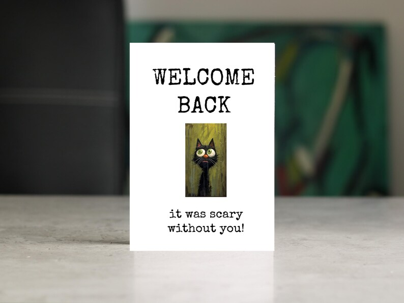 Welcome Back Card: Funny Cat Coworker, Boss, Employee (digital Download ...