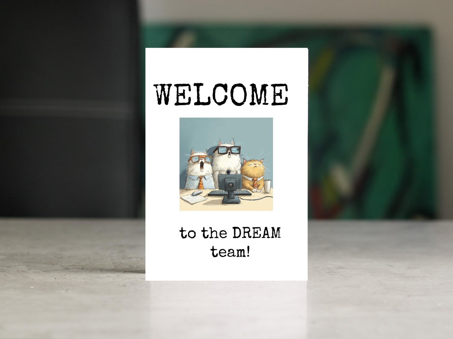 Funny Welcome New Employee Card: to the Dream Team (4x6 Printable ...