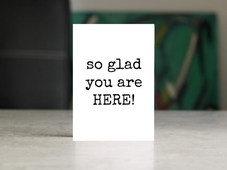 Printable Welcome New Employee: Minimalist Glad You Are Here (4x6 ...