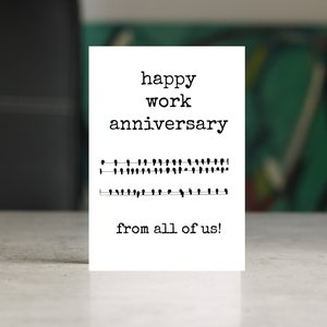 4x6, Work ANNIVERSARY Card, Download, Job Anniversary for Coworker ...