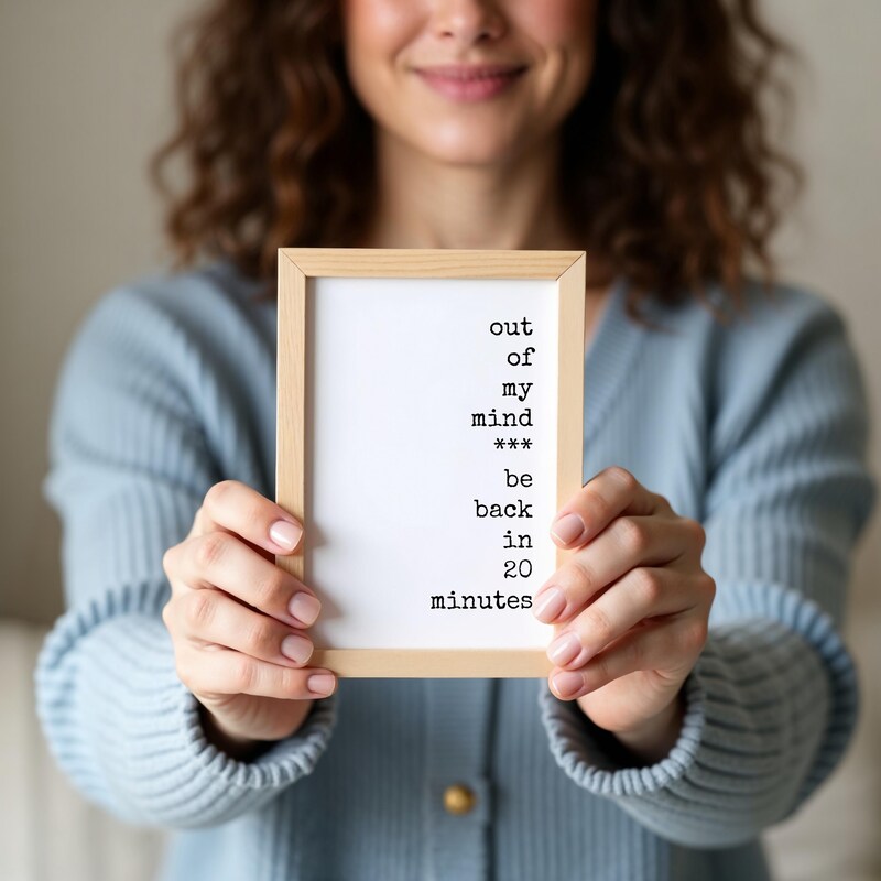 Be Back in 5 Minutes Sign - Etsy