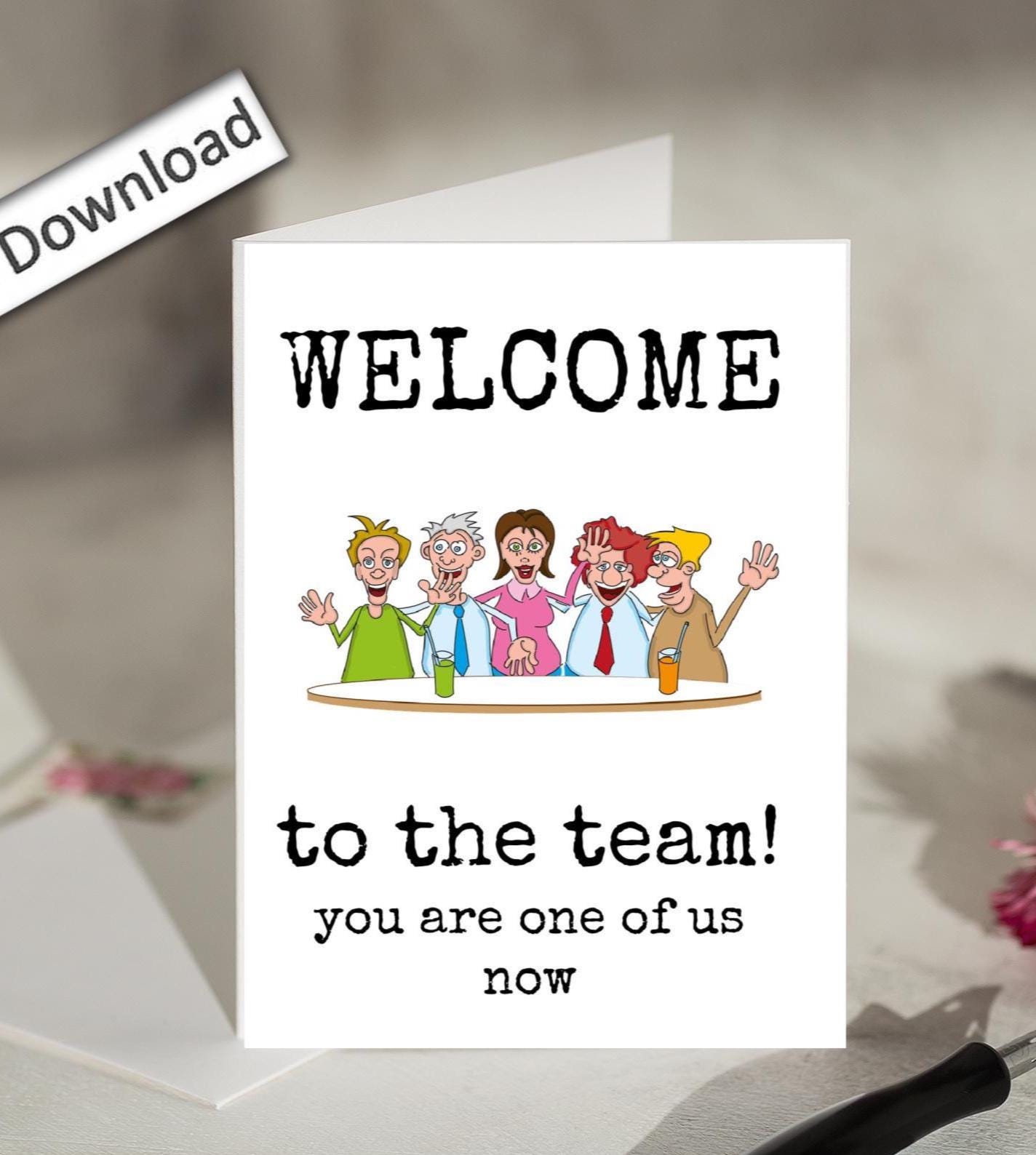 New Employee Welcome Card Printable: Minimalist Team Card (digital ...
