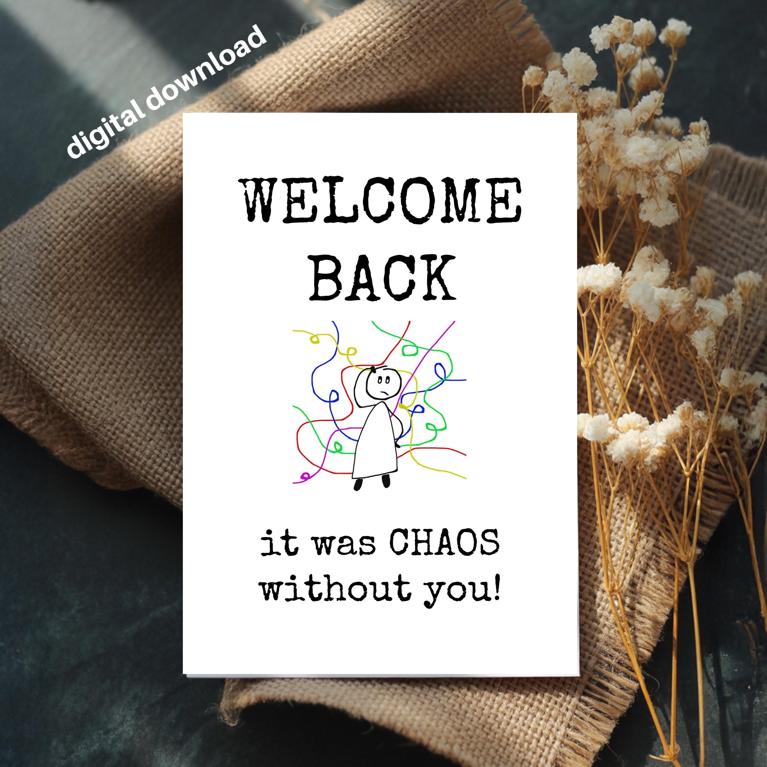 Welcome Back Card for Coworker or Boss (digital Download) - Etsy