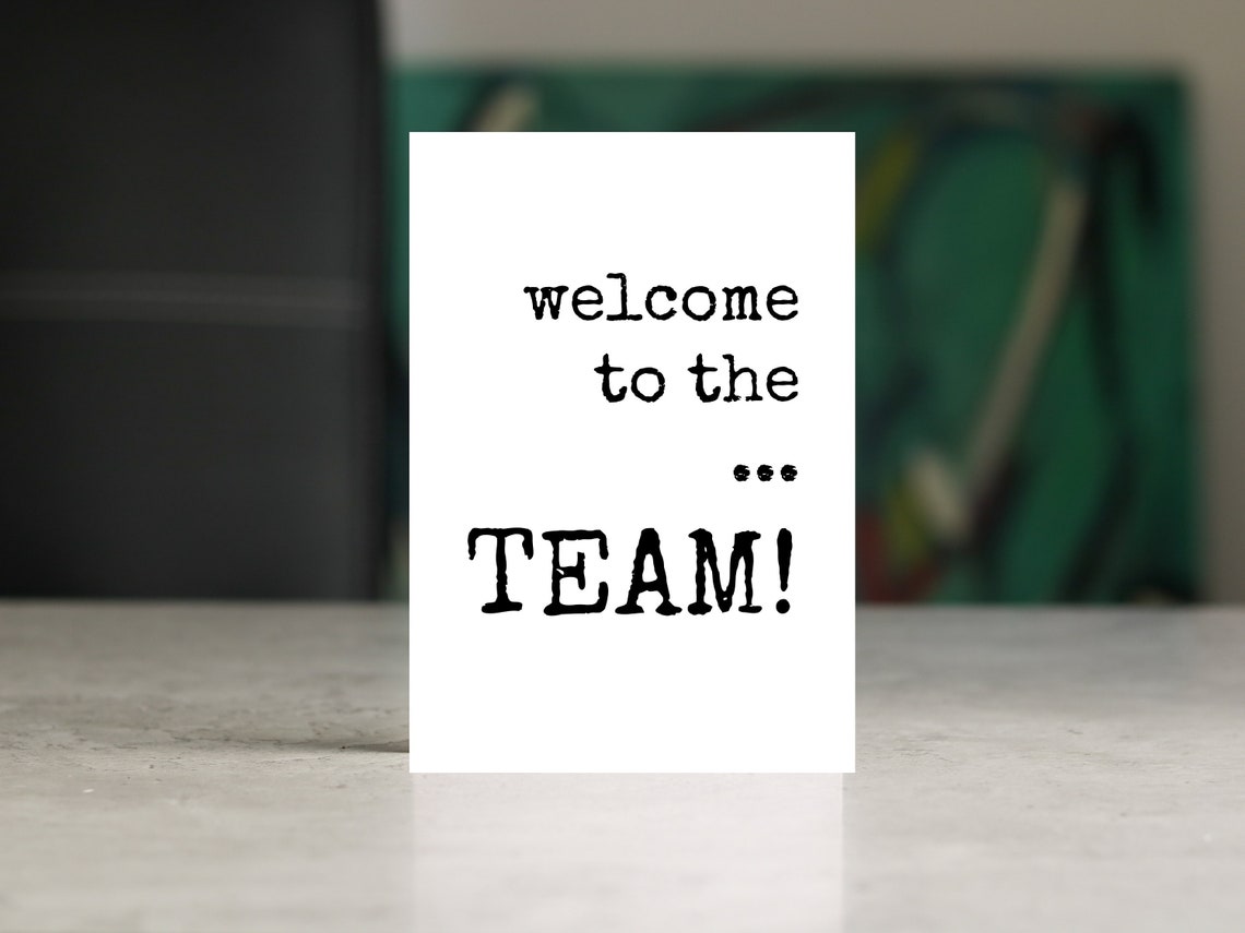 4x6, Welcome to the Team, PRINTABLE, Team Employee, Team Building, Meet ...