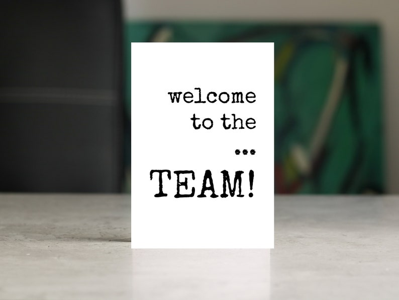 Welcome to the Team Card: Minimalist New Employee Gift (digital ...