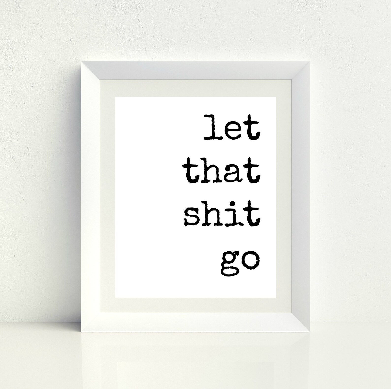 Let That Shit Go 8x10 Funny Bathroom Printable Word Art - Etsy India