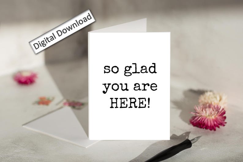 Printable Welcome New Employee: Minimalist Glad You Are Here (4x6 ...