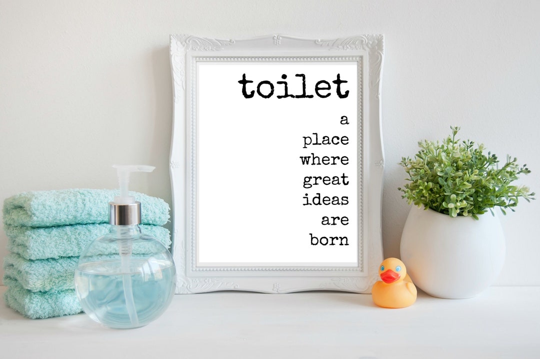 8x10, BATHROOM Decor, Sign, Quote, Funny PRINTABLE, Bathroom Sign ...