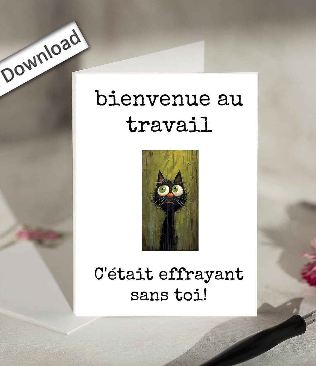 4x6, FRENCH, BIENVENUE Au Travail, Printable, Welcome Back to Work ...