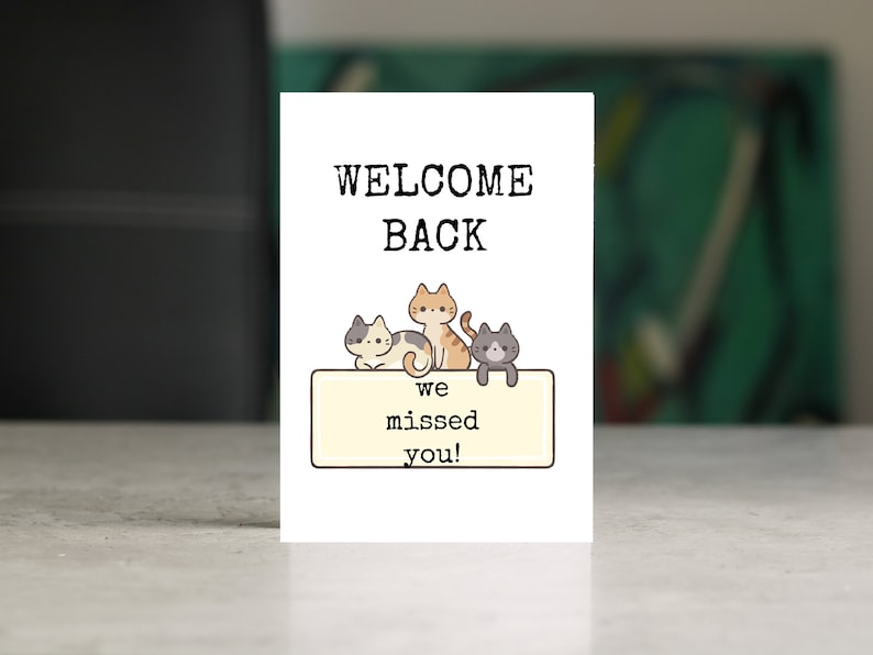 4x6, WELCOME BACK, Card, Printable, Coworker, Boss, School, Work Bestie, Mate, Back to Work, for ...