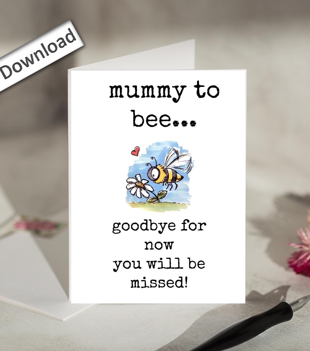 Printable Maternity Leave Card: Minimalist 4x6 Farewell Card (digital ...