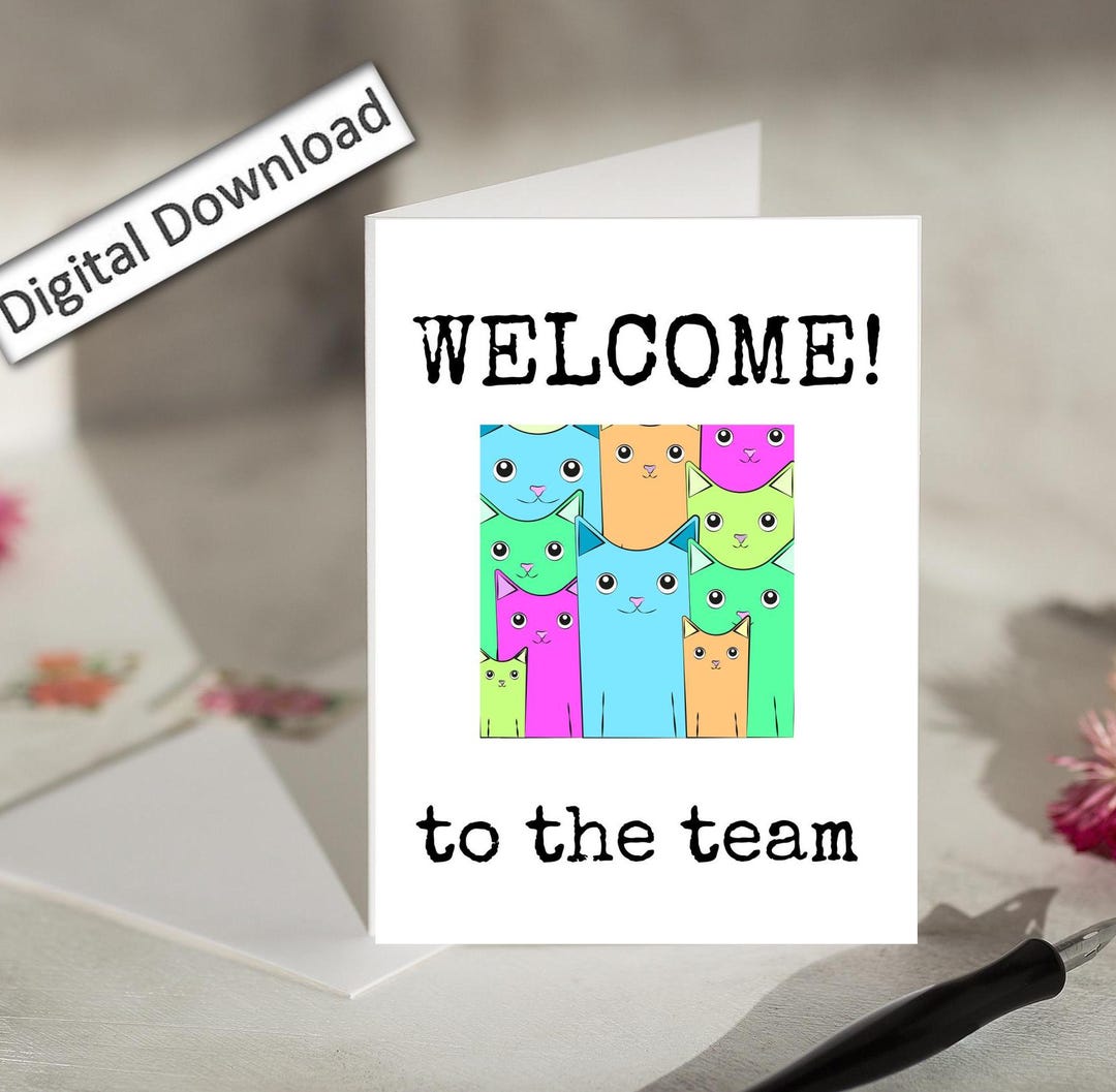 4x6, Welcome NEW EMPLOYEE, Card, PRINTABLE, Welcome to Our Team, Funny ...