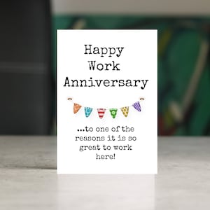 4x6, Work Anniversary Card, Download, Happy Work Anniversary, Funny ...