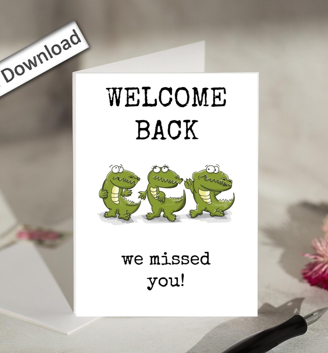 4x6, WELCOME BACK Card, PRINTABLE, Coworker, Boss, School, Work Bestie ...