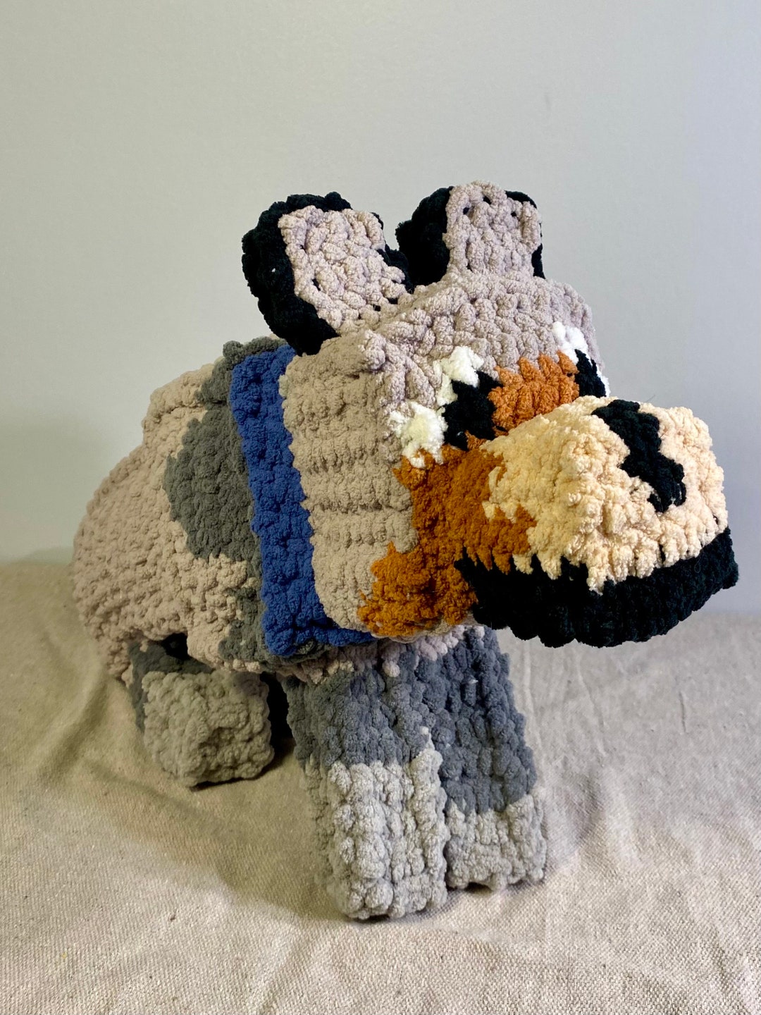 MADE to ORDER XL Plushie Minecraft Wolf Stuffed Animal Crochet Gifts - Etsy