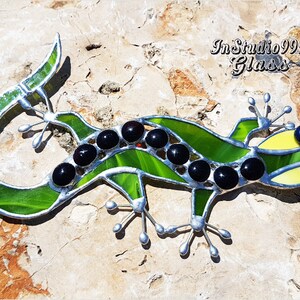 Lizard Mini Figurines, Glass Salamander Hangings, Outdoor Garden ...