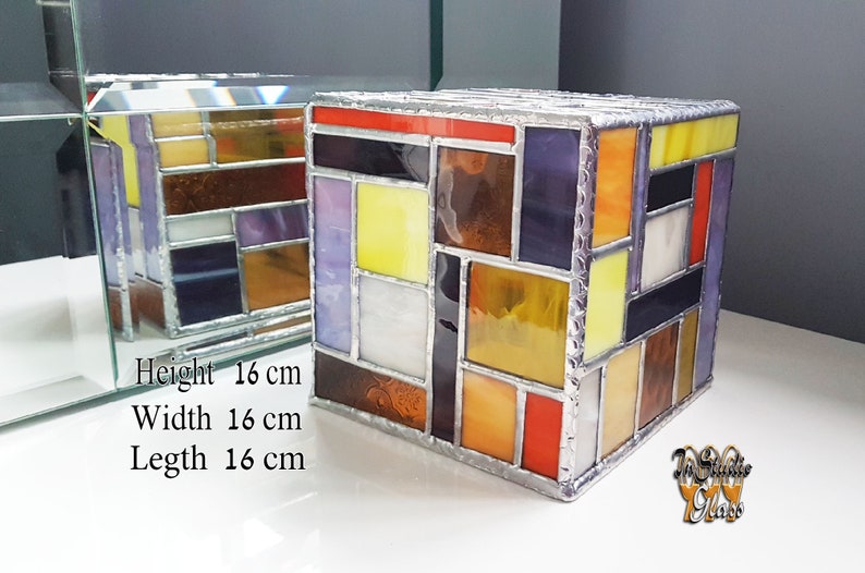 Mosaic Cube Night Light Stained Glass Lamp Fairy Decor - Etsy
