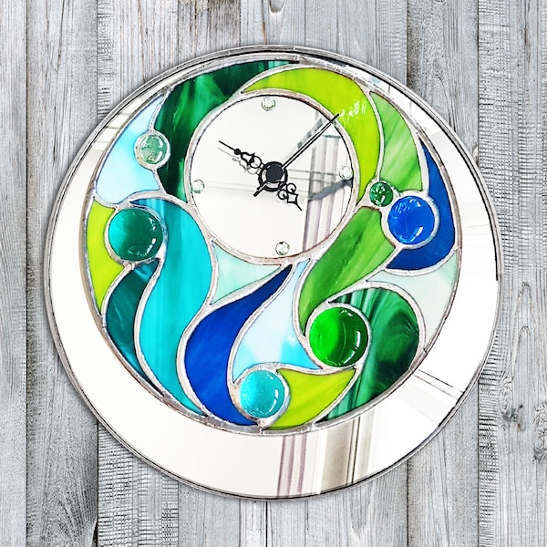 Stained Glass Clock - Etsy