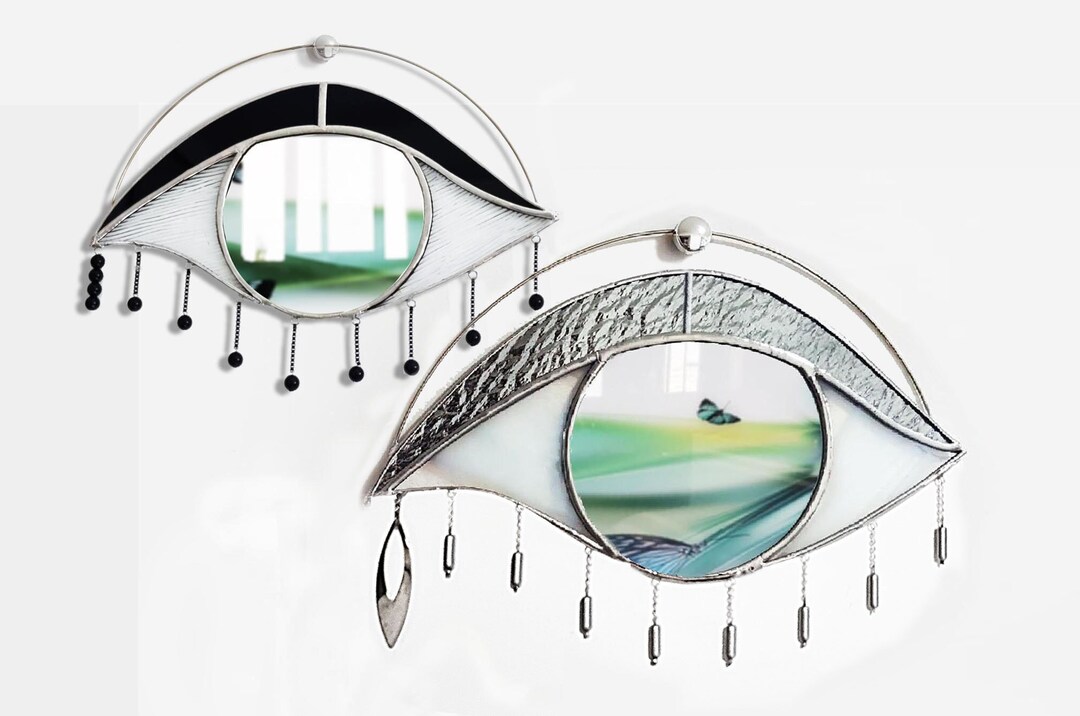 Boho Stained Glass Eye Mirror Decorative Evil Eye Decor All - Etsy