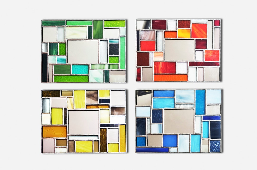 Abstract Rectangle Wall Mirror, Art Deco Wall Decor, Modern Art - Etsy