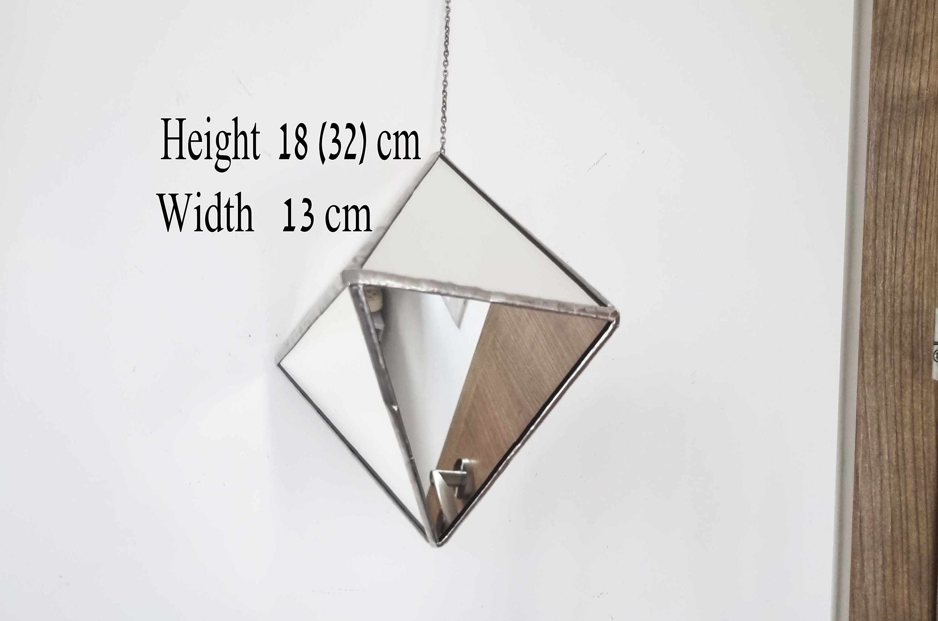 Stained Glass Double Rhombus Pyramid - Hanging Home Decor and Sun ...