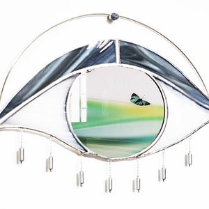Boho Stained Glass Eye Mirror: Decorative Evil Eye Decor - Etsy