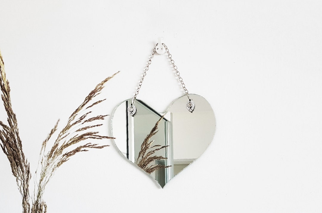 Minimal Boho Small Heart Shaped Mirror Valentines Decor - Etsy