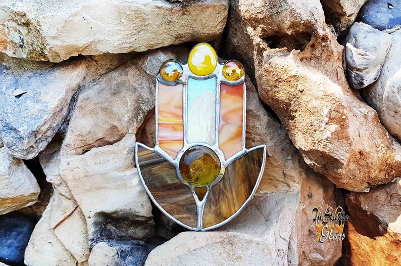 Jewish Stained Glass Hamsa Hand of Fatima Judaica Wall Decor - Etsy