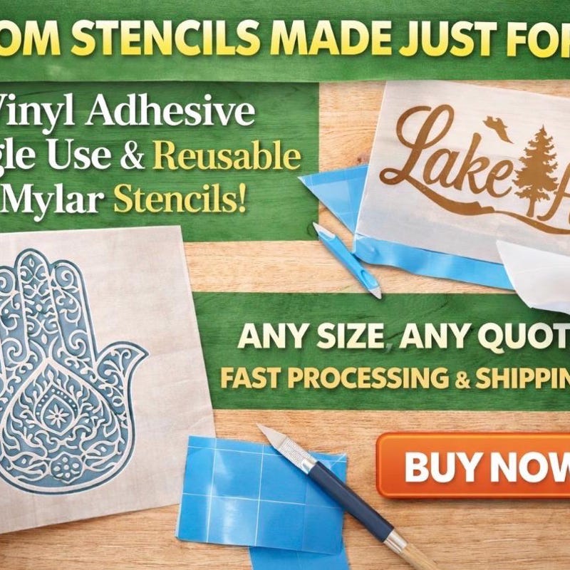 Reusable Adhesive Stencils - Etsy UK